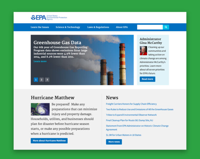 Unifying EPA’s Web Presence to Protect the Environment | Forum One