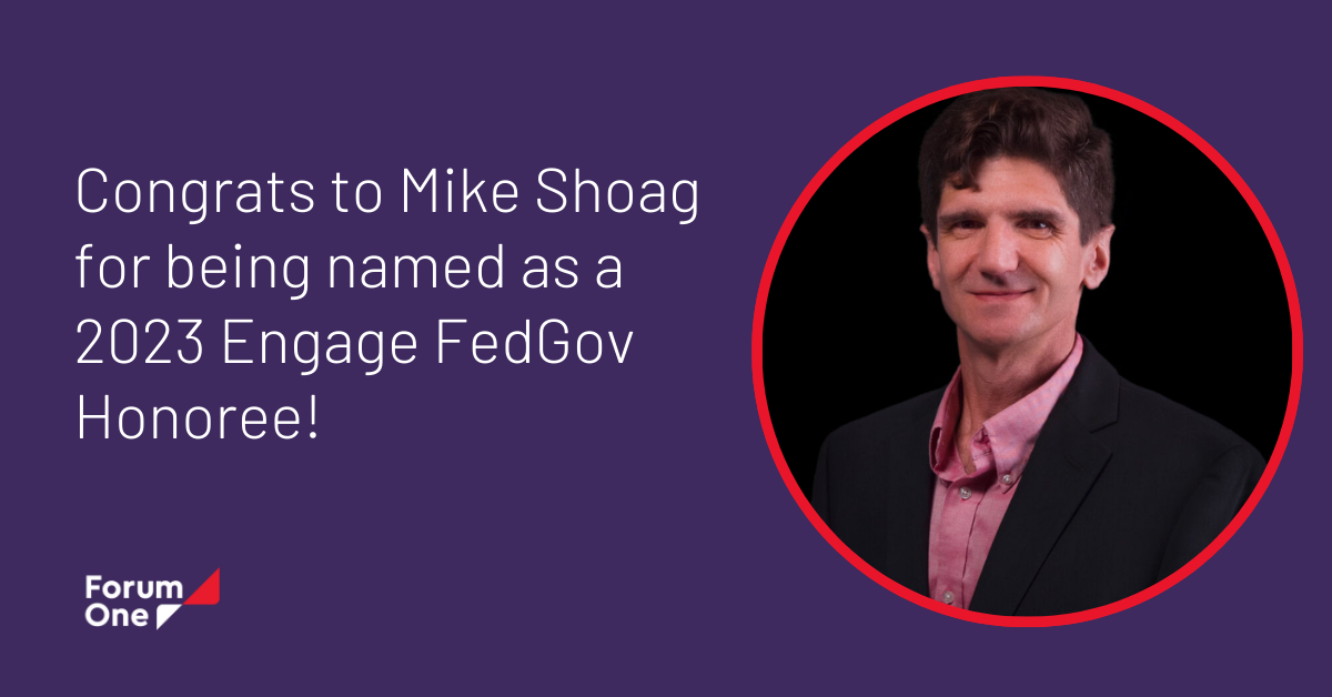 Mike Shoag Recognized as 2023 Engage FedGov Honoree