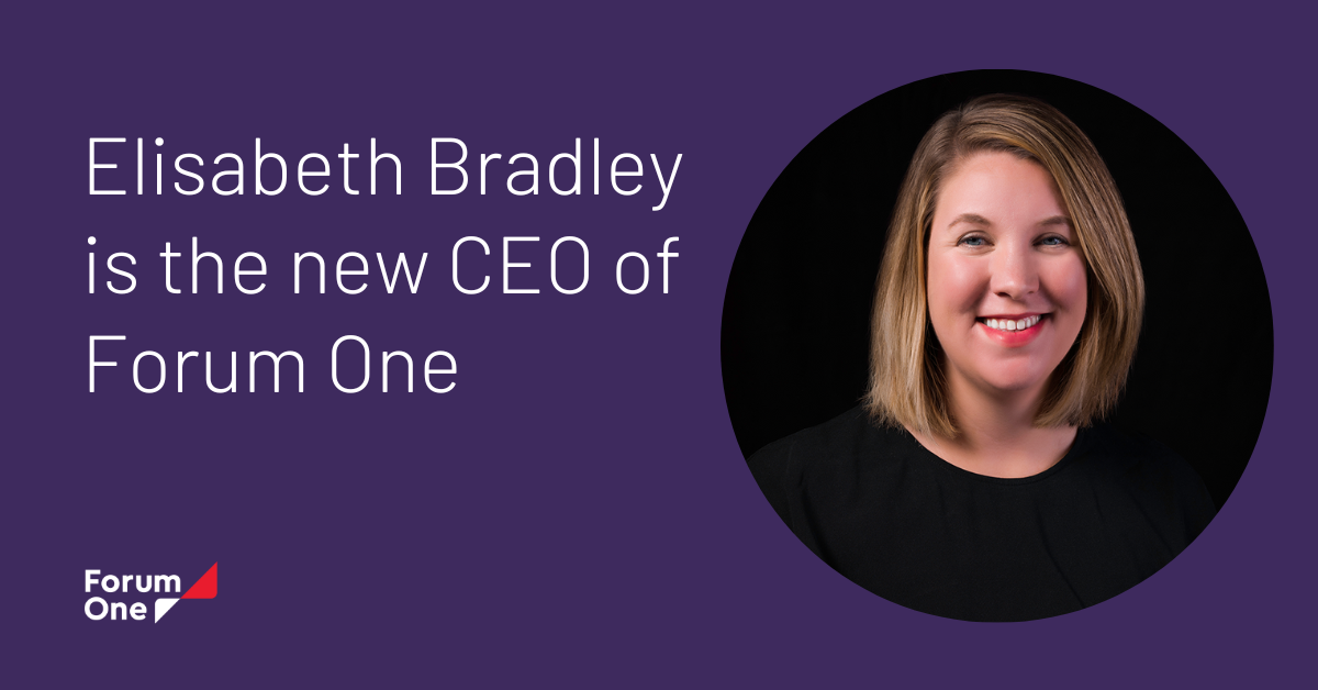 Elisabeth Bradley is the new CEO of Forum One | Forum One